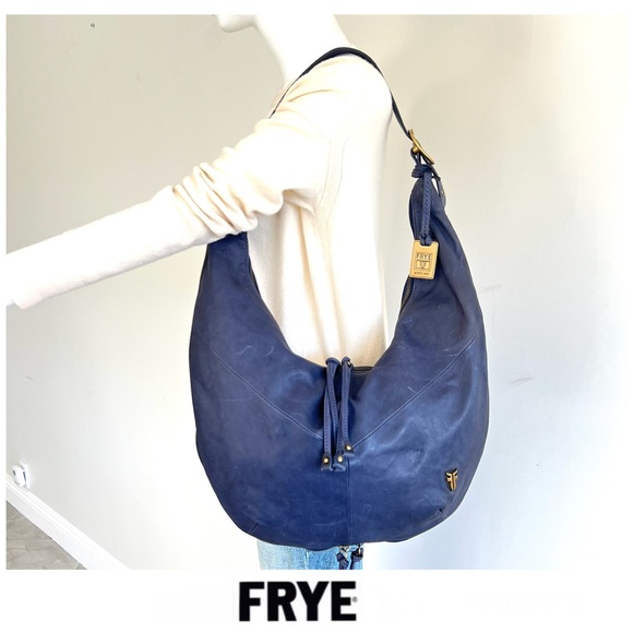 Frye | Bags | Frye Blue Belle Distressed Leather Large Expandable ...